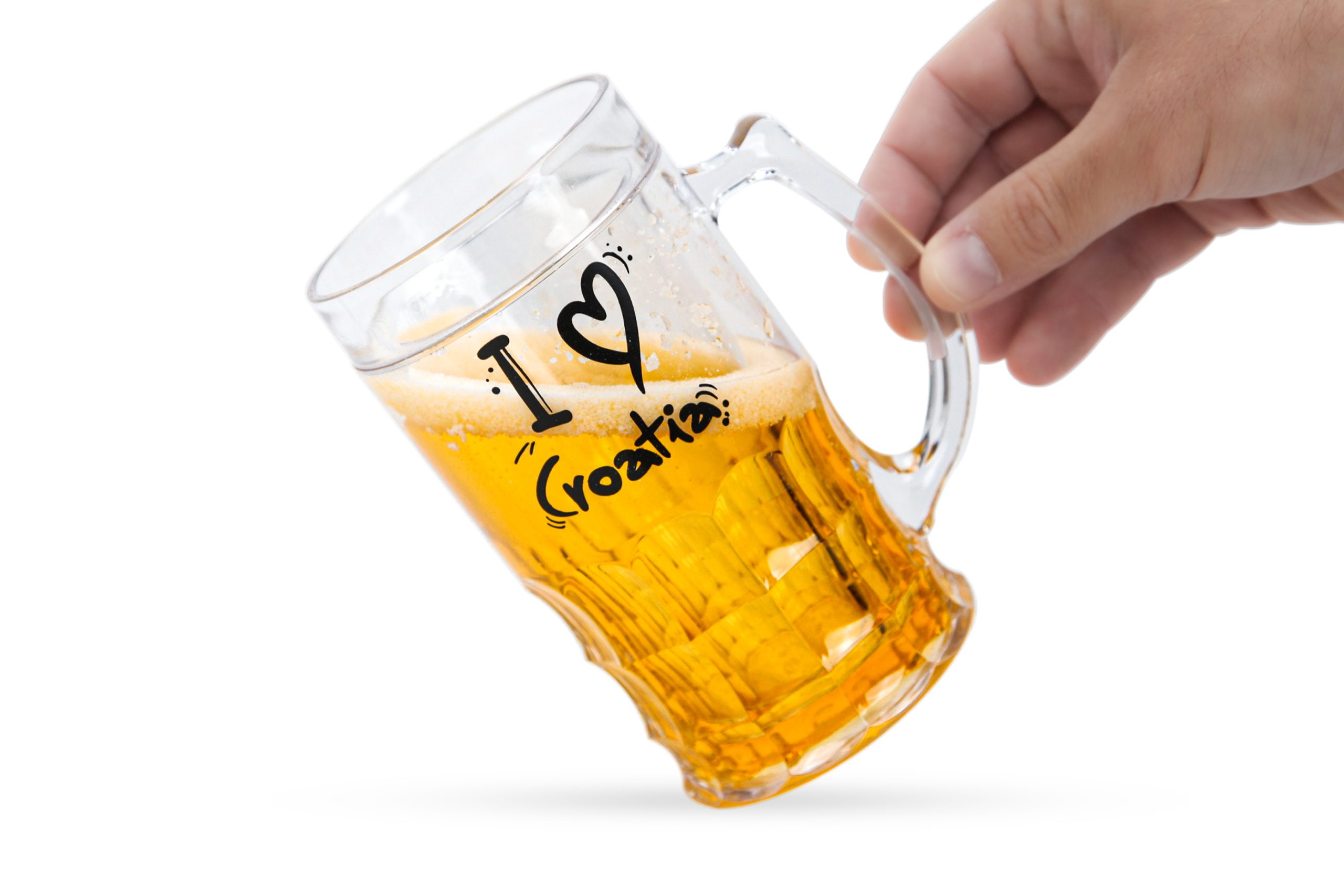 Plastična krigla s tekućinom, I love Croatia